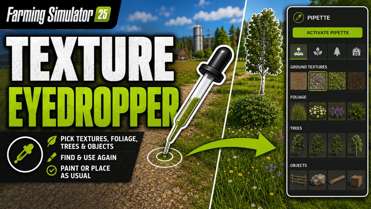 FS25 Texture eyedropper V1.0.0.0 Mod - Farming Simulator 25