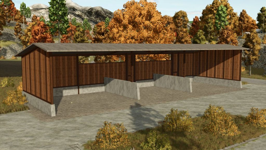 FS25 Wooden Sheds Pack V1.0.0.1 Mod - Farming Simulator 25