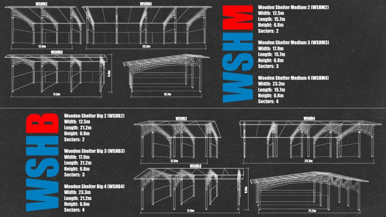 FS25 Wooden Shelter Package V1.0.0.0 Mod - Farming Simulator 25