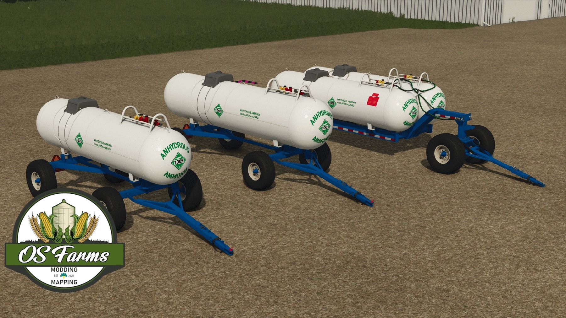 FS25 Ag Systems Annhydrous wagons v1.0.0.0 Mod - Farming Simulator 25