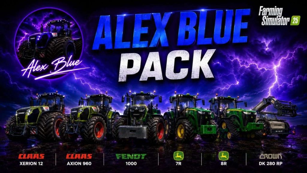 FS25 Alex Blue Pack v1.0.0.2 Mod - Farming Simulator 25
