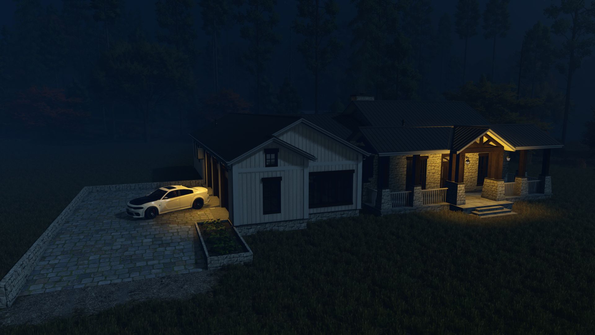 FS25 American Stone Farm House V1.0.0.0 Mod - Farming Simulator 25