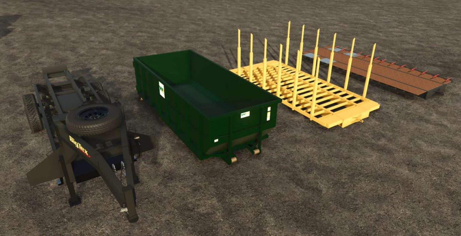 FS25 Big Tex Roll-off trailer v1.0.0.0 Mod - Farming Simulator 25