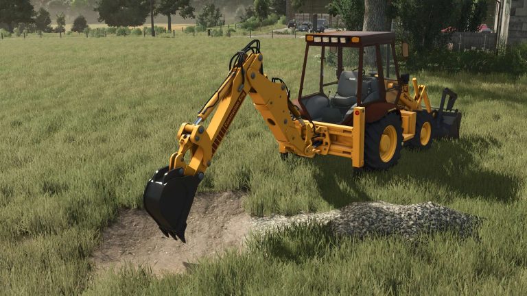 FS25 Case 580 Super K Backhoe v1.0.0.0 Mod - Farming Simulator 25