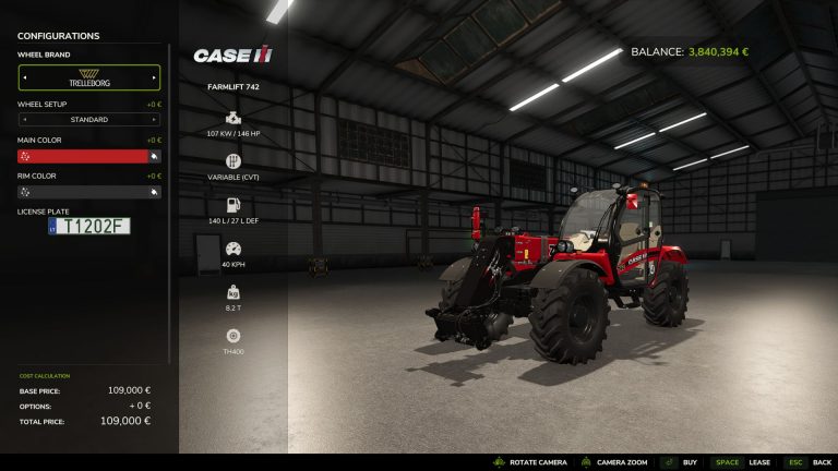 FS25 Case IH Farmlift 742 V1.1.0.0 Mod - Farming Simulator 25