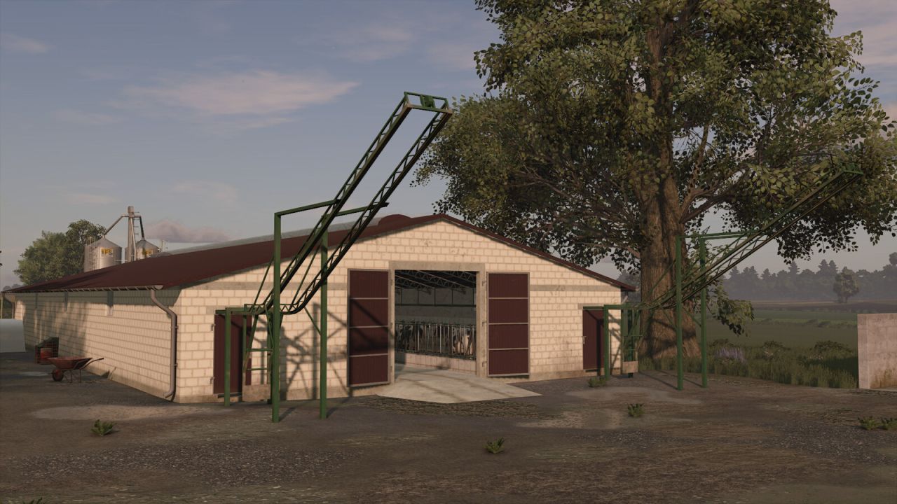 FS25 Cow Barn With Manure Conveyor V1.0.0.1 Mod - Farming Simulator 25