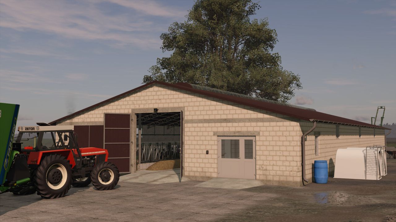 FS25 Cow Barn With Manure Conveyor V1.0.0.1 Mod - Farming Simulator 25