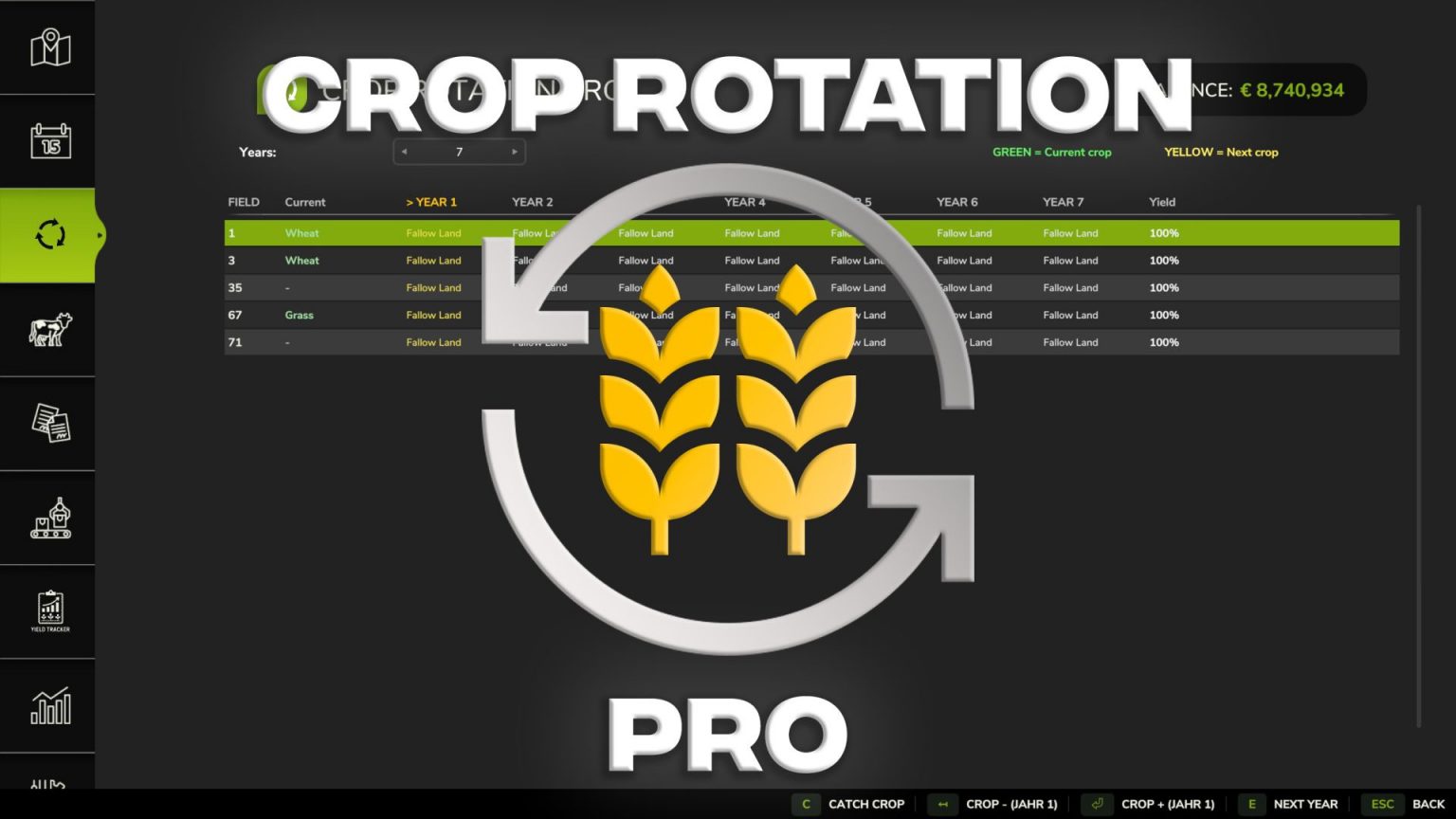FS25 Crop Rotation Pro V1.0.0.0 Mod - Farming Simulator 25