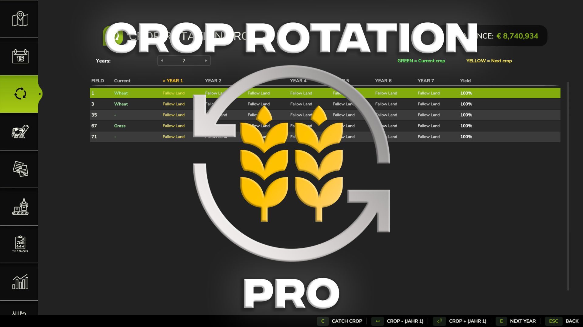 FS25 Crop Rotation Pro V1.0.2.0 Mod - Farming Simulator 25