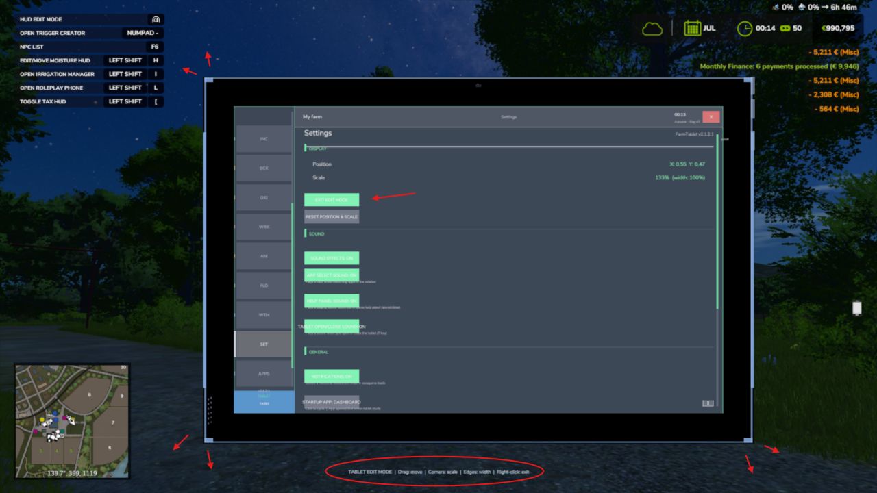 FS25 Farm Tablet V2.3.2.3 Mod - Farming Simulator 25