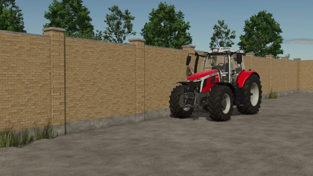 FS25 High Brick Wall V1.0.0.0 Mod - Farming Simulator 25