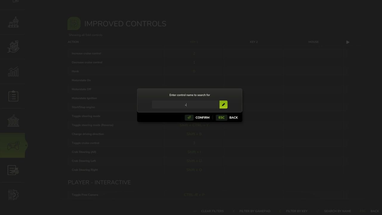 FS25 Improved Controls Menu V1.0.0.0 Mod - Farming Simulator 25