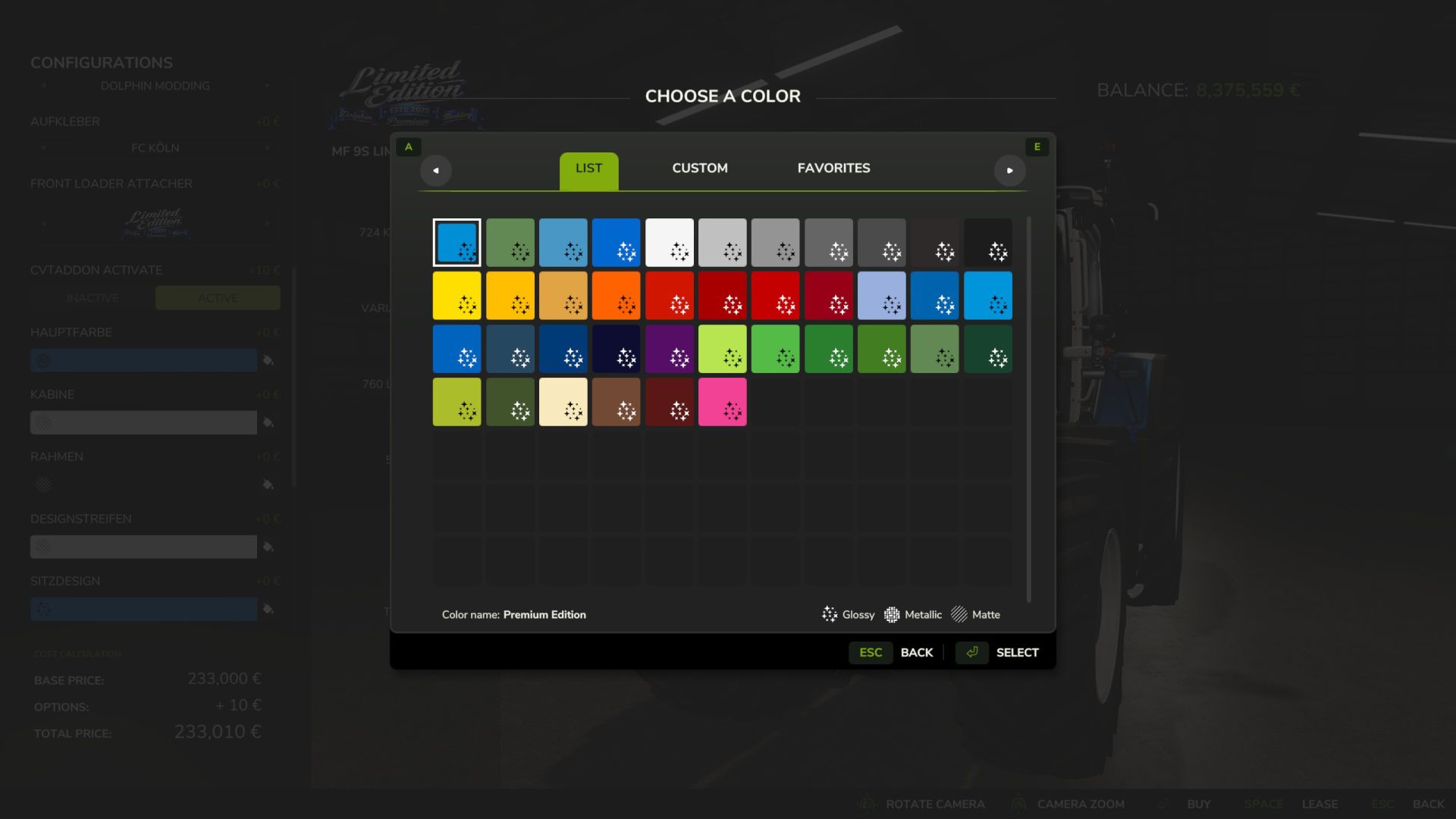 FS25 Massey Ferguson 9S Limited Edition v1.0.0.0 Mod - Farming Simulator 25