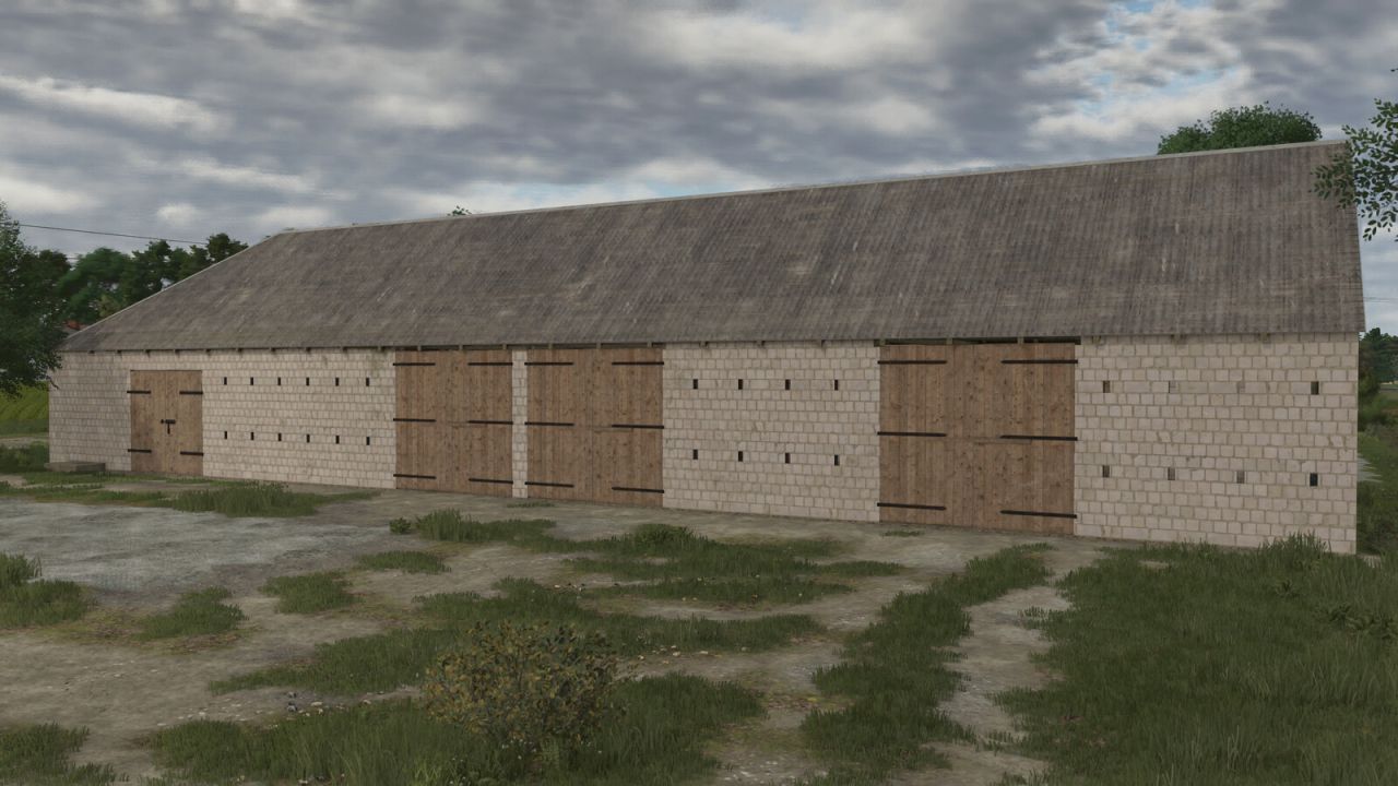 FS25 Medium Cow Barn V1.0.0.0 Mod - Farming Simulator 25
