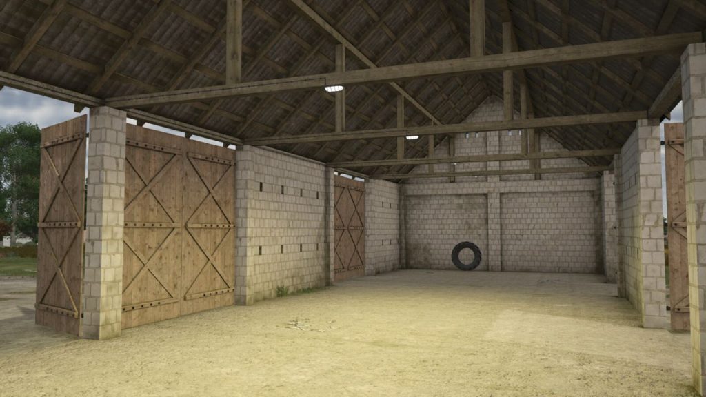 FS25 Medium Cow Barn V1.0.0.0 Mod - Farming Simulator 25