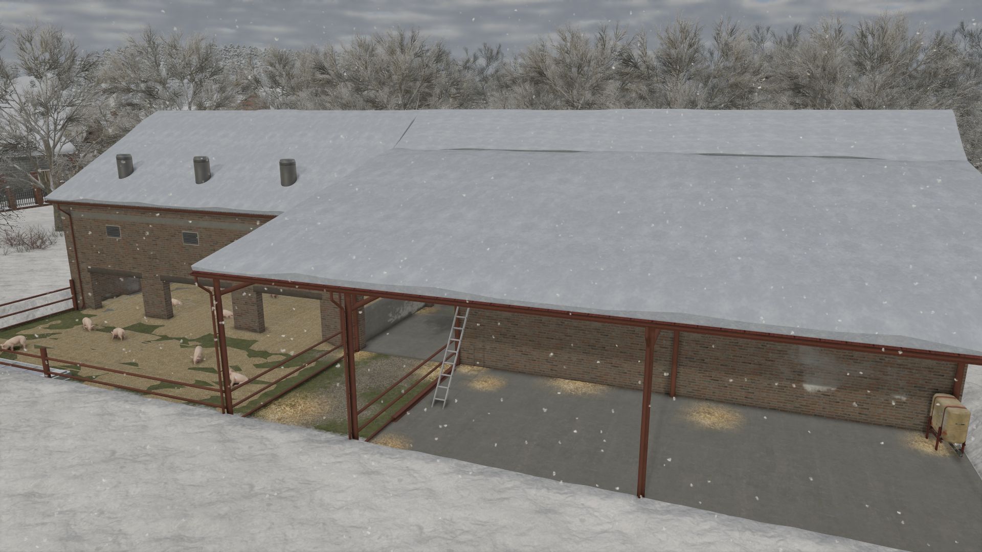 FS25 Medium-sized pigsty V1.0.0.0 Mod - Farming Simulator 25