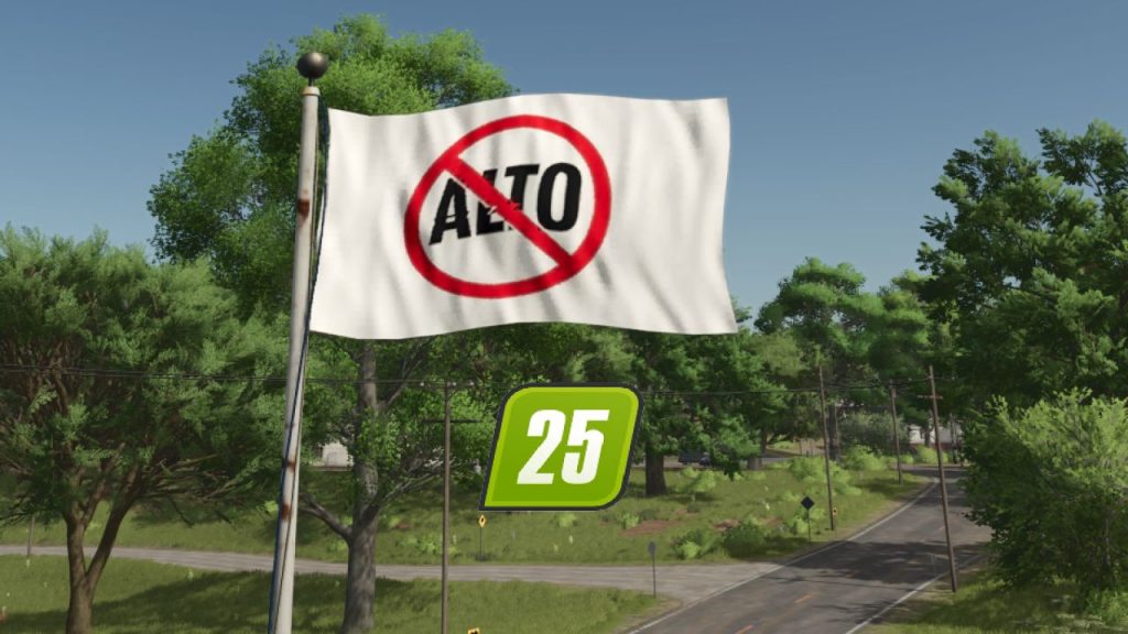 FS25 "No Alto" Placeable Flag V1.0.0.0 Mod - Farming Simulator 25