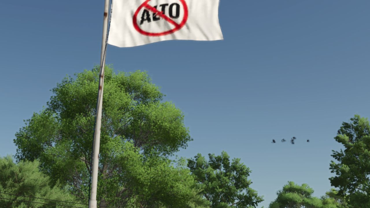 FS25 "No Alto" Placeable Flag V1.0.0.0 Mod - Farming Simulator 25