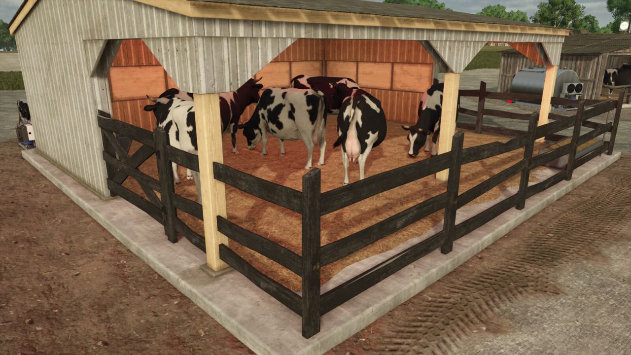 FS25 Old Cow Barns V1.0.0.0 Mod - Farming Simulator 25
