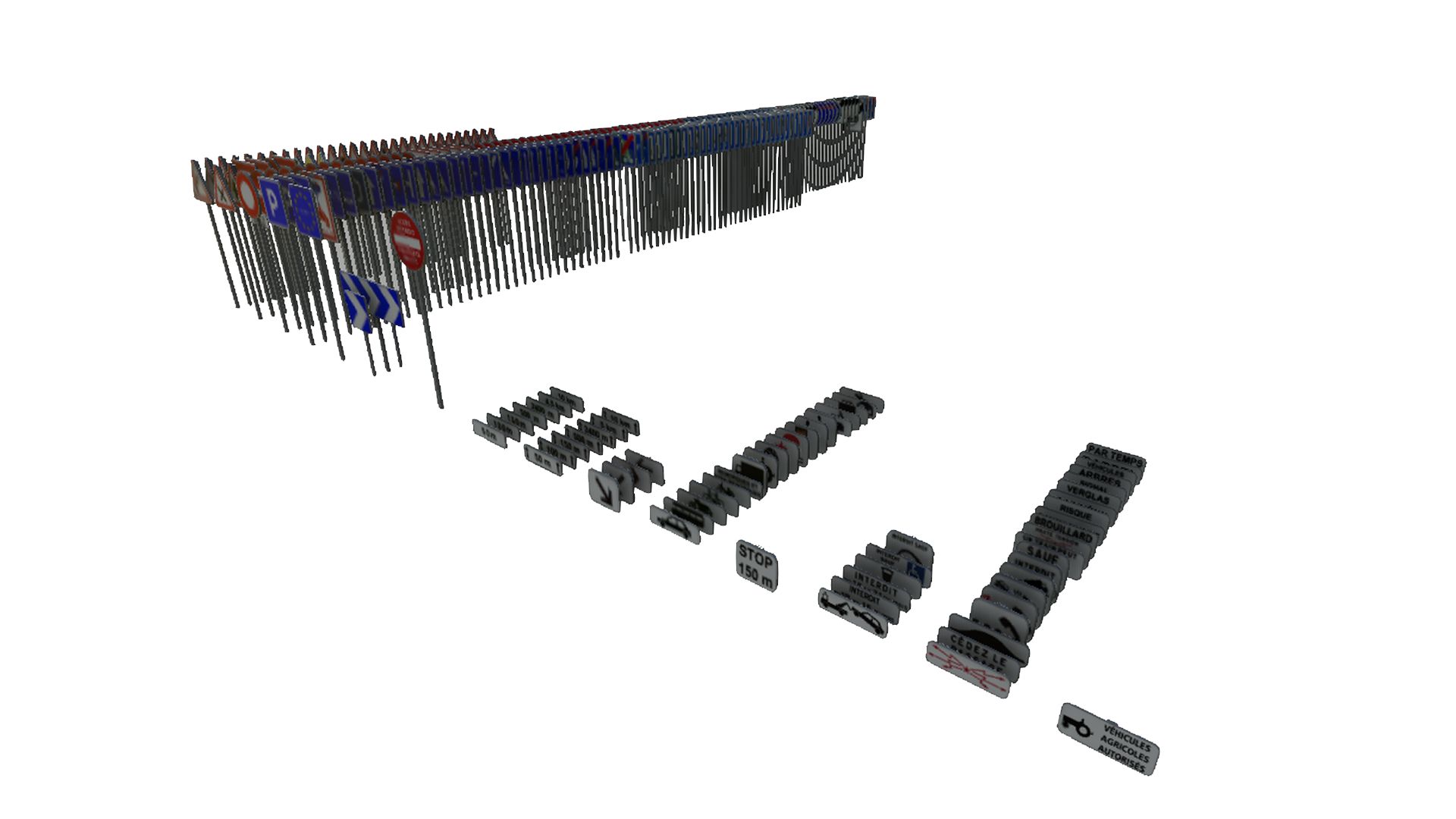 FS25 Pack of French Road Signs V1.0.0.1 Mod - Farming Simulator 25