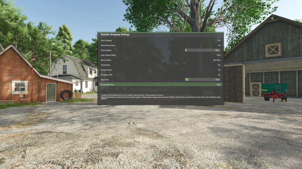 FS25 Realistic Shopping V1.0.1.0 Mod - Farming Simulator 25