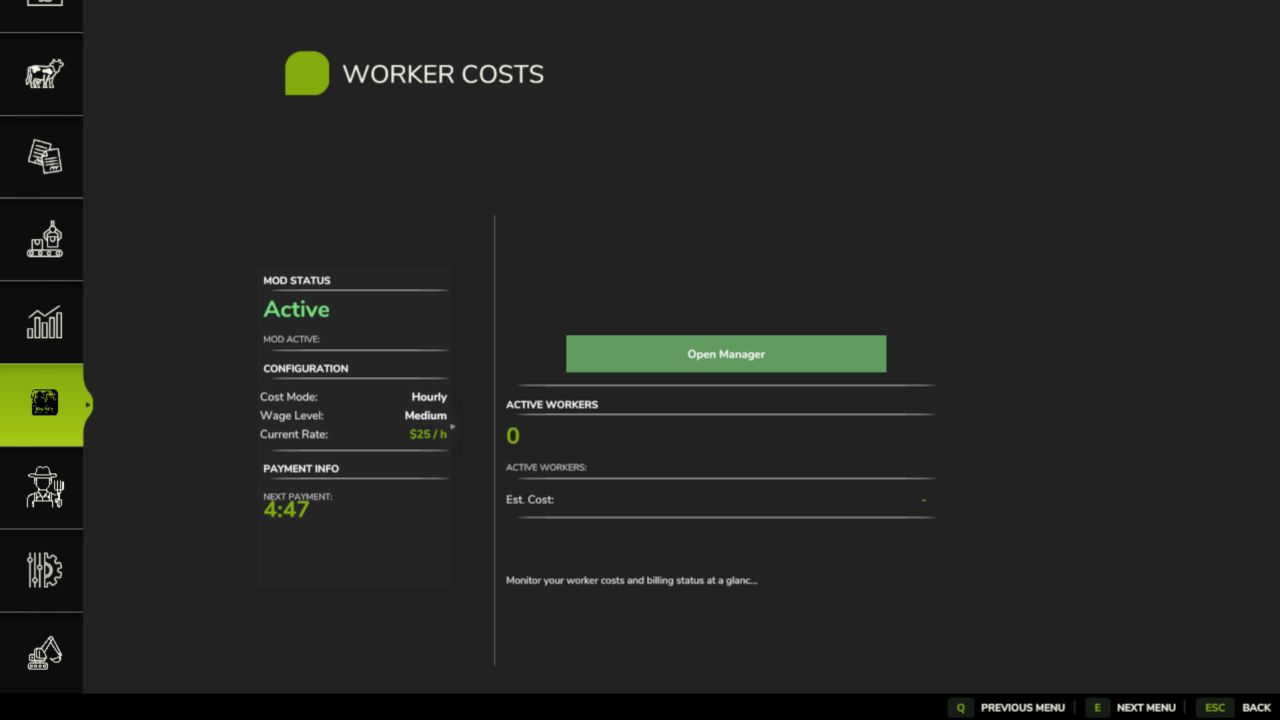 FS25 Realistic Worker Costs V2.2.0.0 Mod - Farming Simulator 25