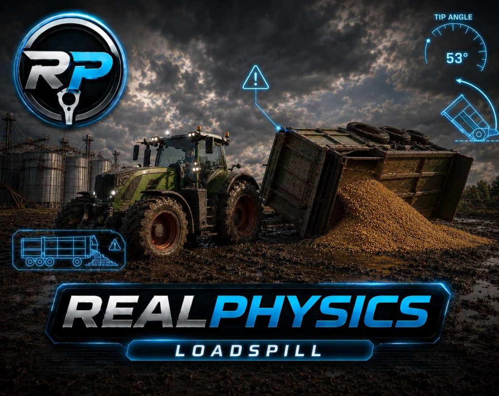 FS25 RealPhysics LoadSpill v1.0.0.0 Mod - Farming Simulator 25