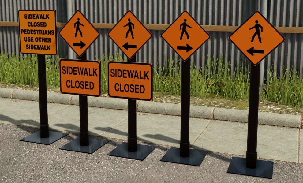 FS25 SideWalk Closed Pack v1.0.0.0 Mod - Farming Simulator 25