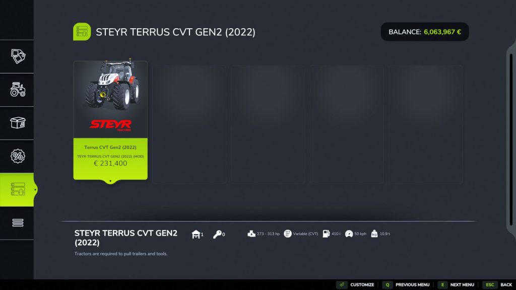FS25 Steyr Terrus CVT Gen2 Reworked V1.2.0.0 Mod - Farming Simulator 25
