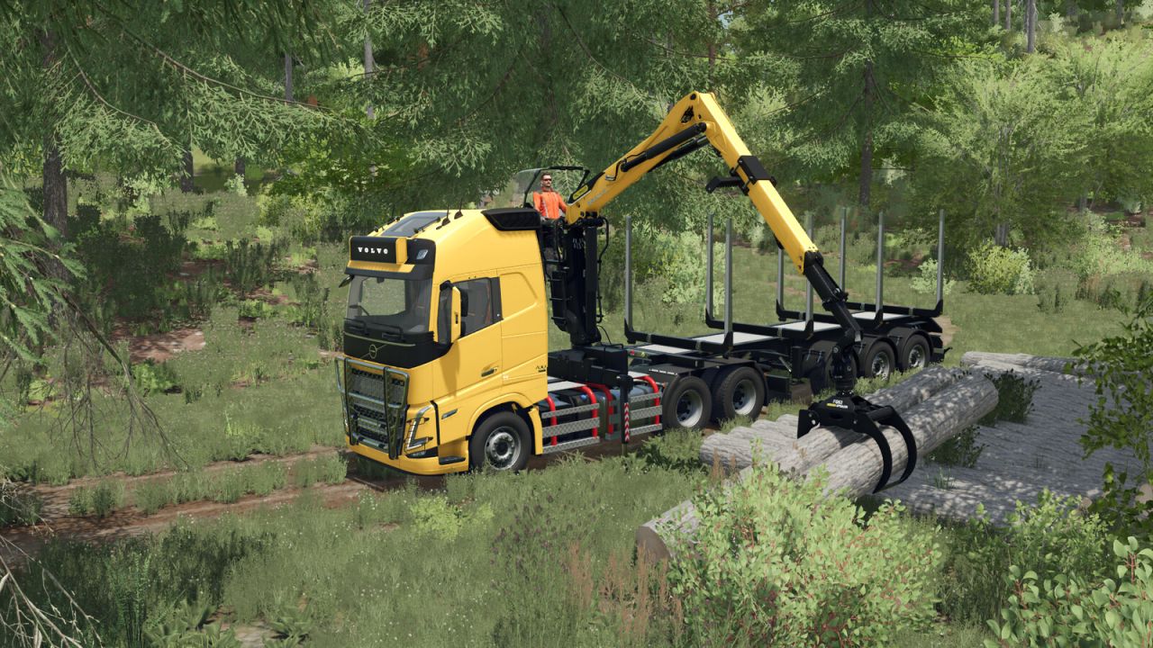 FS25 Volvo FH 16 Forestry Z-Crane Semi Pack V1.0.0.2 Mod - Farming ...