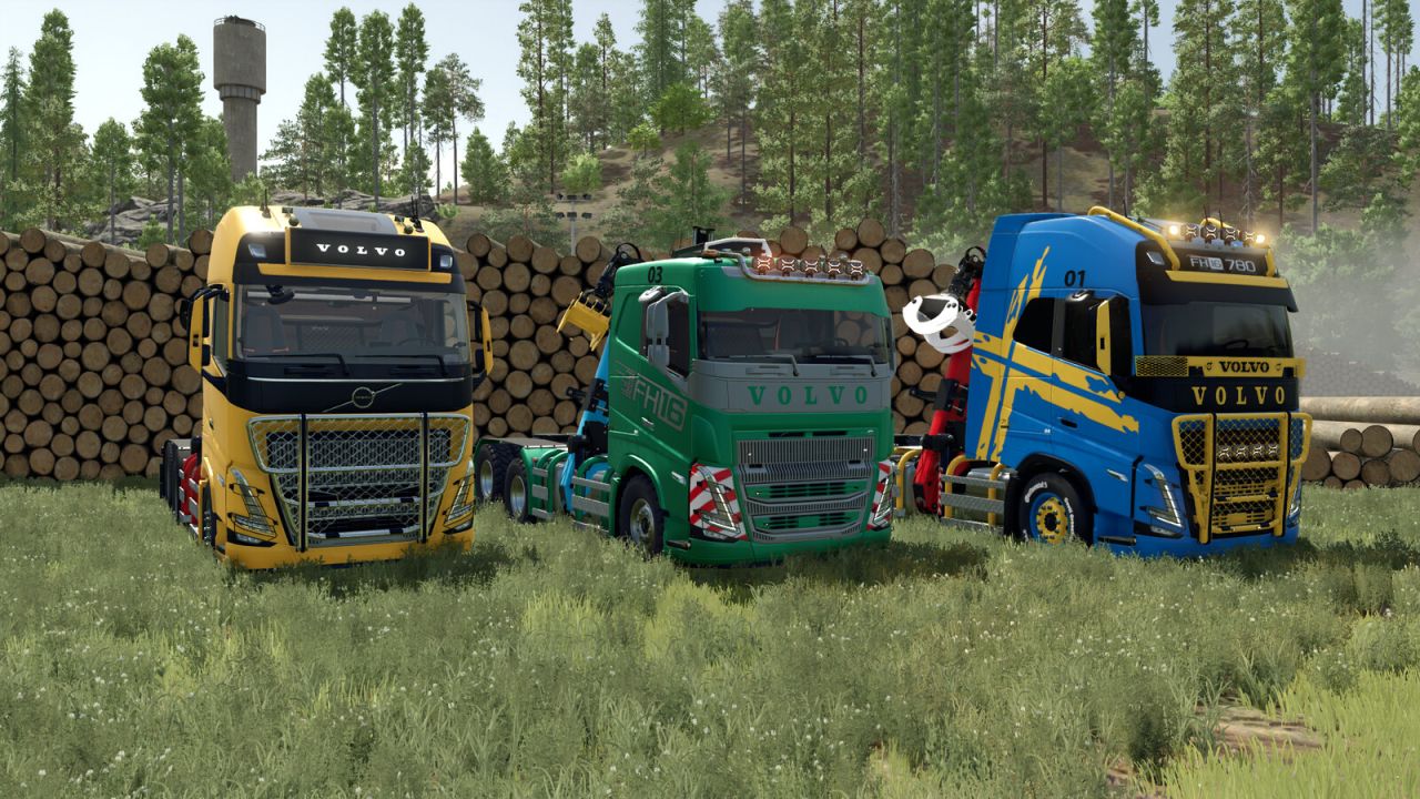 FS25 Volvo FH 16 Forestry Z-Crane Semi Pack V1.0.0.2 Mod - Farming ...