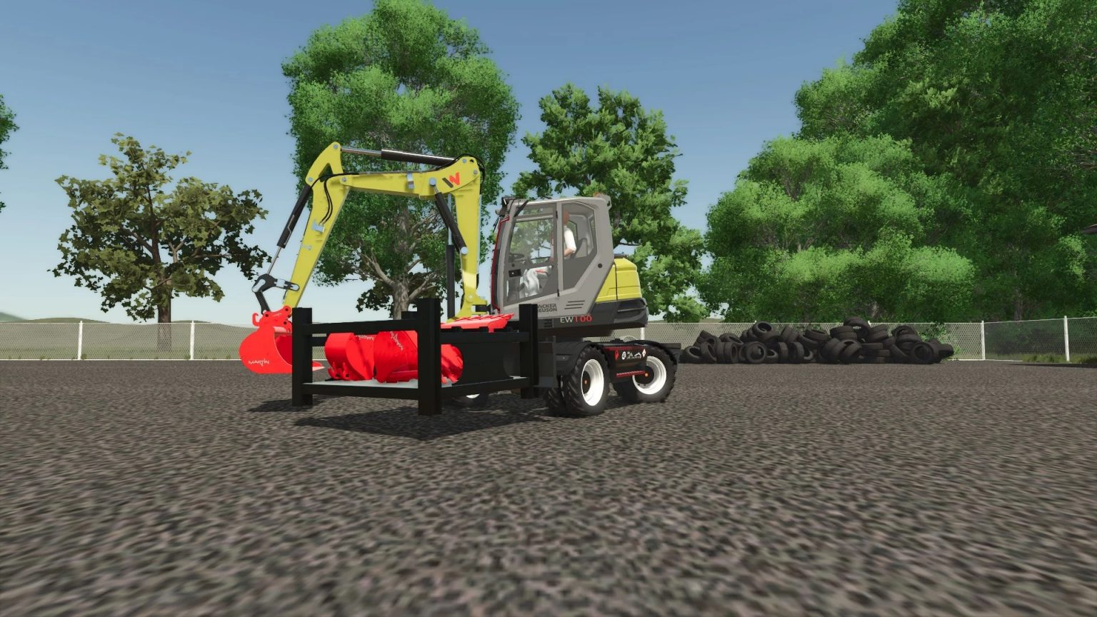 FS25 Wacker Neuson EW100 and Martin & Steelwrist Bucket Pack v1.0.0.0 ...