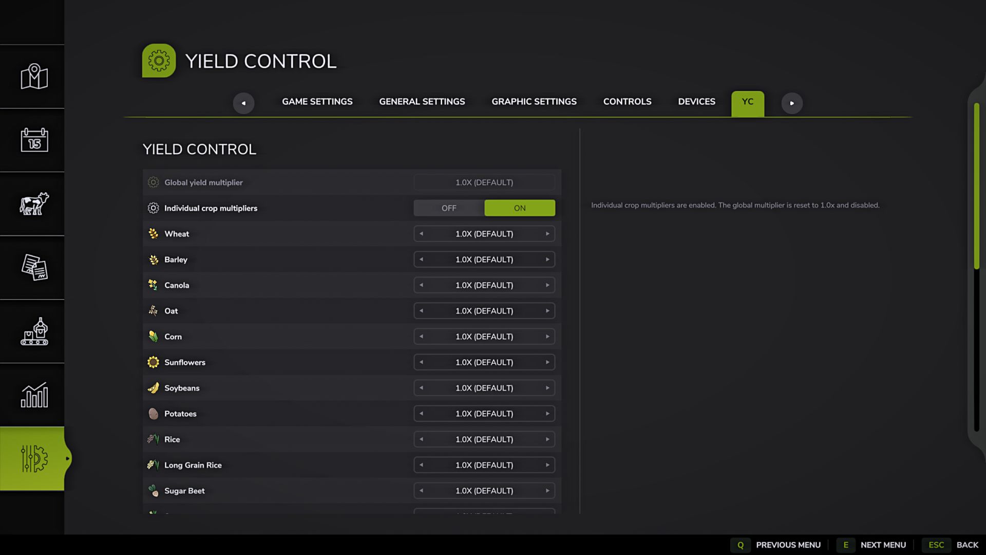 FS25 Yield control V2.0.0.1 Mod - Farming Simulator 25